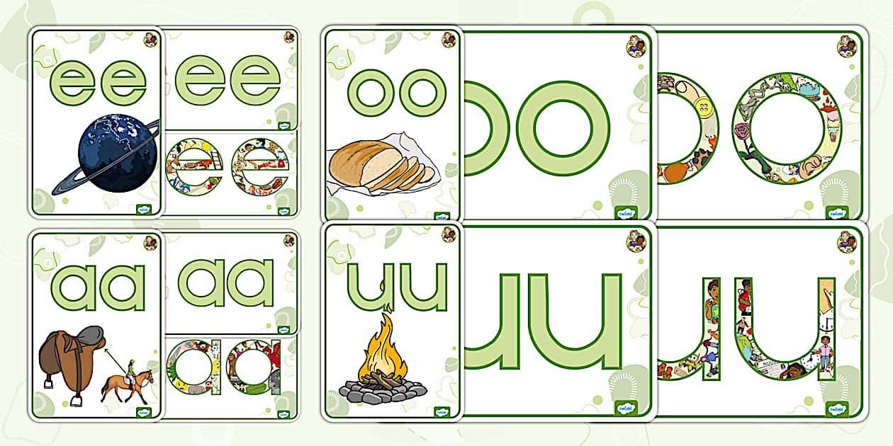 Graad 3 Klanke: Plakkate aa, ee, oo, uu (teacher made)