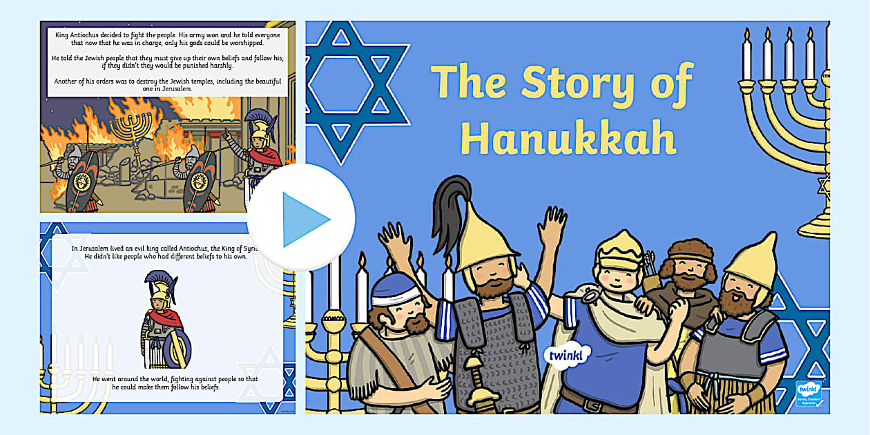The Story of Hanukkah PowerPoint (teacher made) - Twinkl