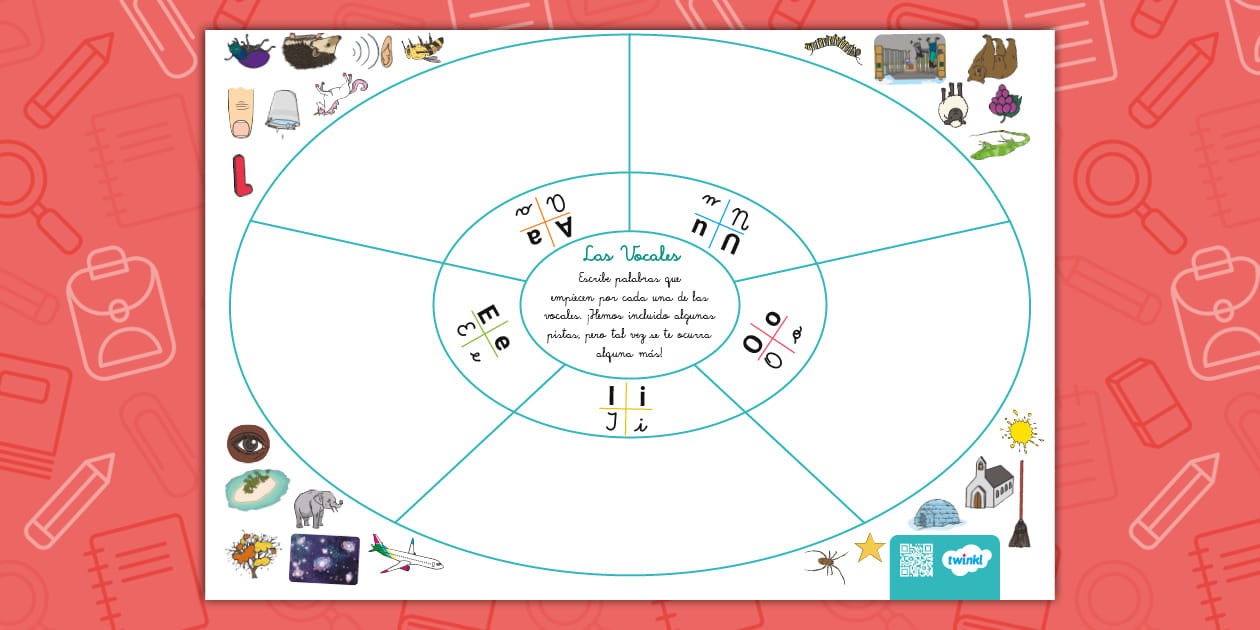 Guía de Trabajo: Rueda - Vocales (teacher made) - Twinkl