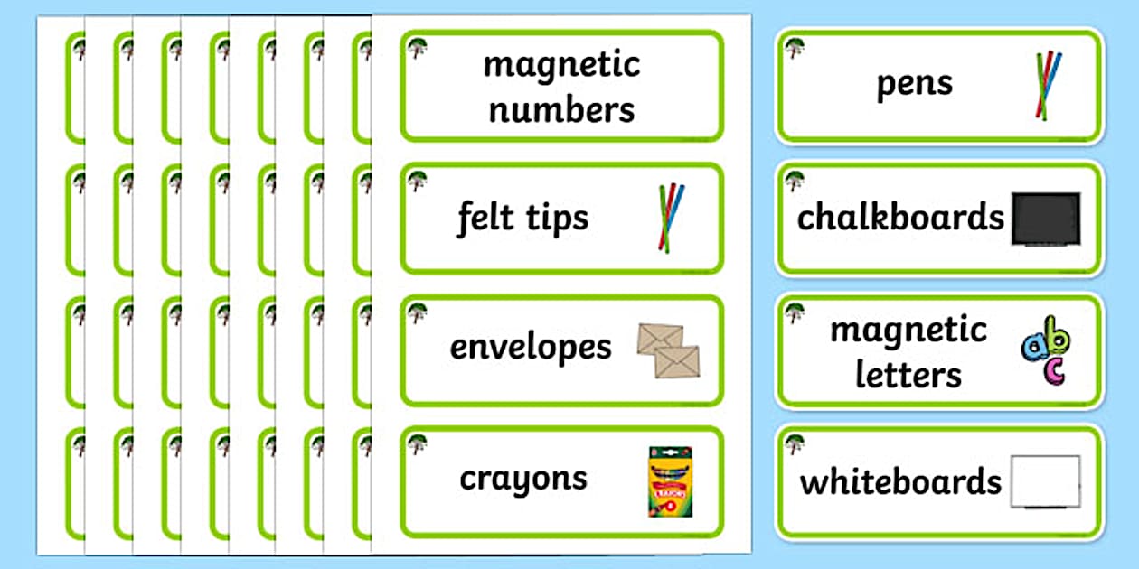 Cursive Rowan Tree Themed Editable Writing Area Resource Labels