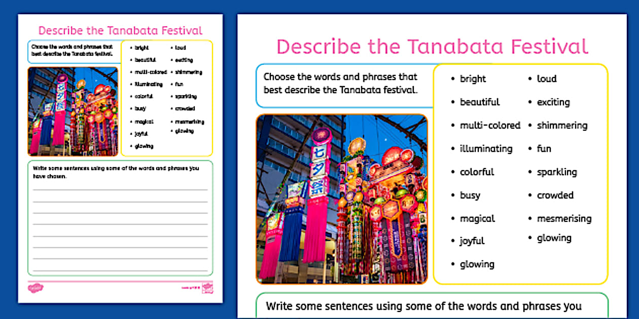 Describe the Tanabata Festival Worksheet