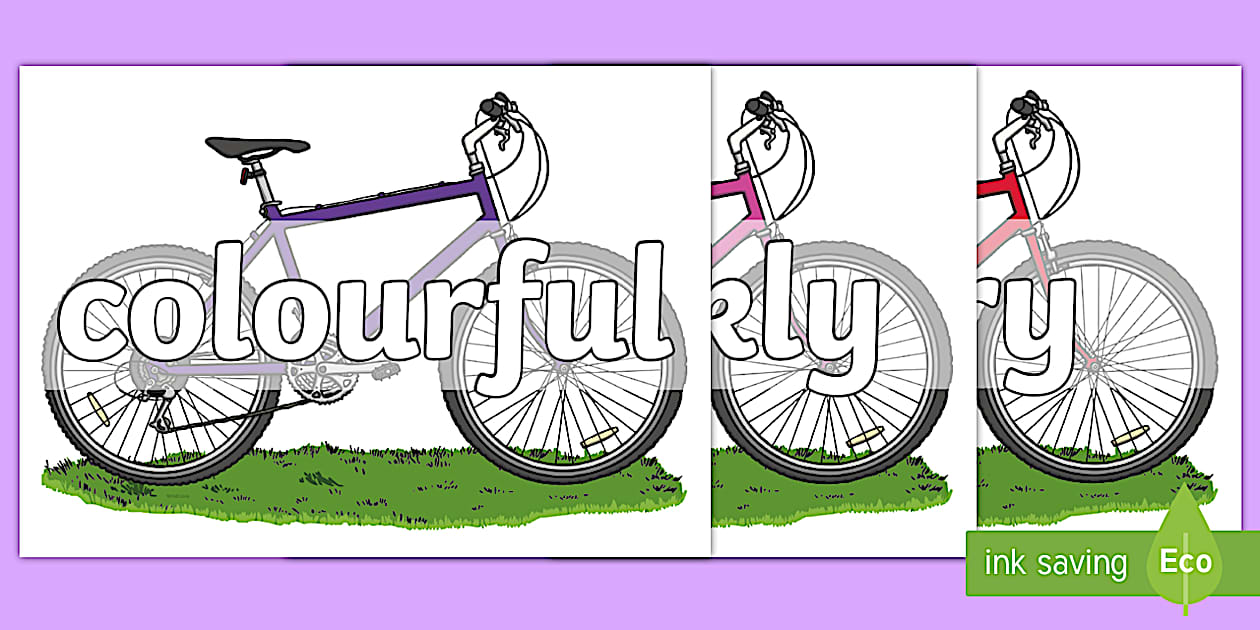 Wow Words on Bikes Display Posters - Wow Words on Bikes