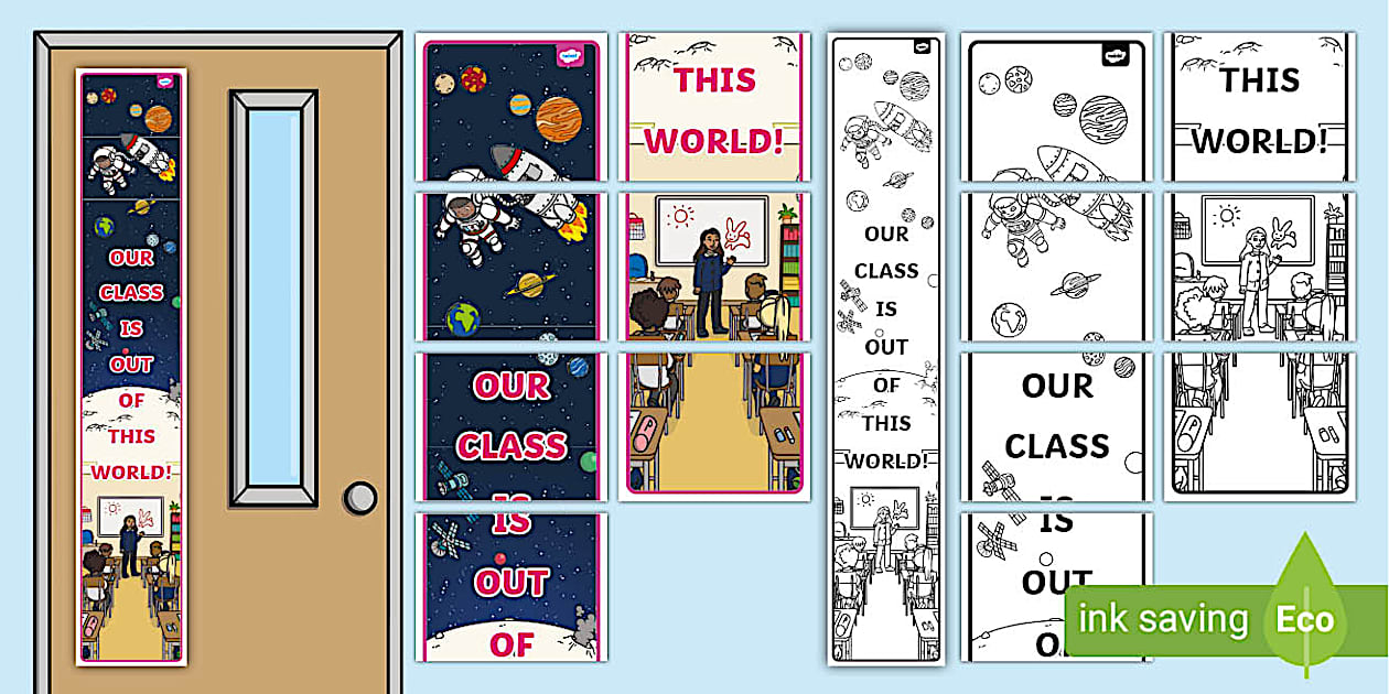 Our Class Is Out of This World! Space Door Banner - Twinkl