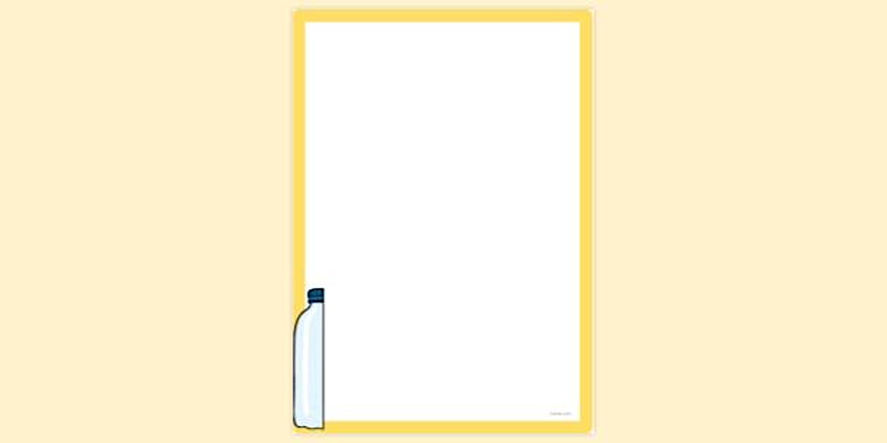 Half a Bottle Page Border | Page Borders | Twinkl - Twinkl