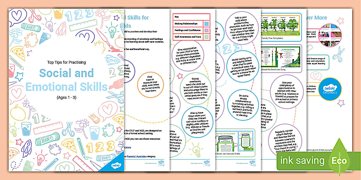 Milestone Booklet Social & Emotional 1-3 (teacher made)