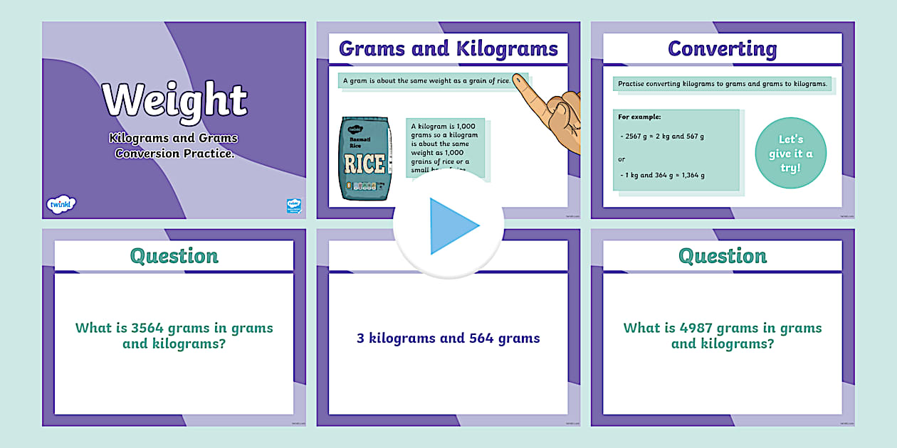 Kilograms to Kilograms and Grams Conversion Practice