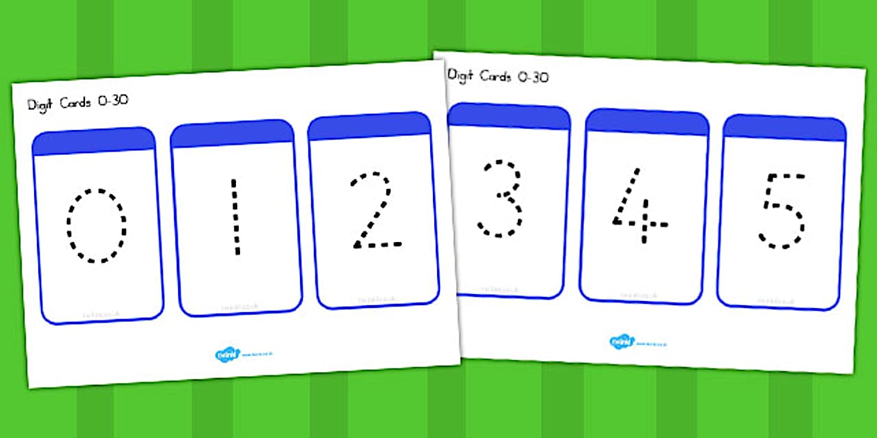 Number Digit Cards Dots 0 30 (Hecho por educadores) - Twinkl