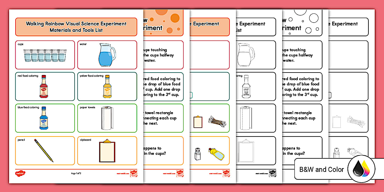 Walking Rainbow Visual Science Experiment for Special Education