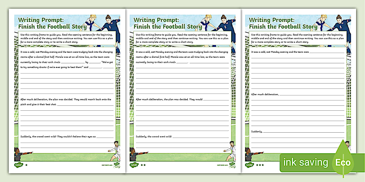 Differentiated Writing Prompt: Finish the Football Story