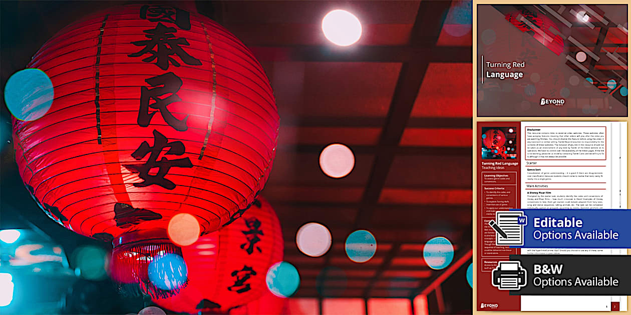 GCSE Media Case Study - Turning Red Lesson 3: Language