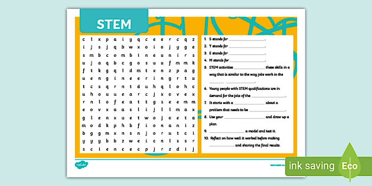 STEM Word Search (teacher made) - Twinkl