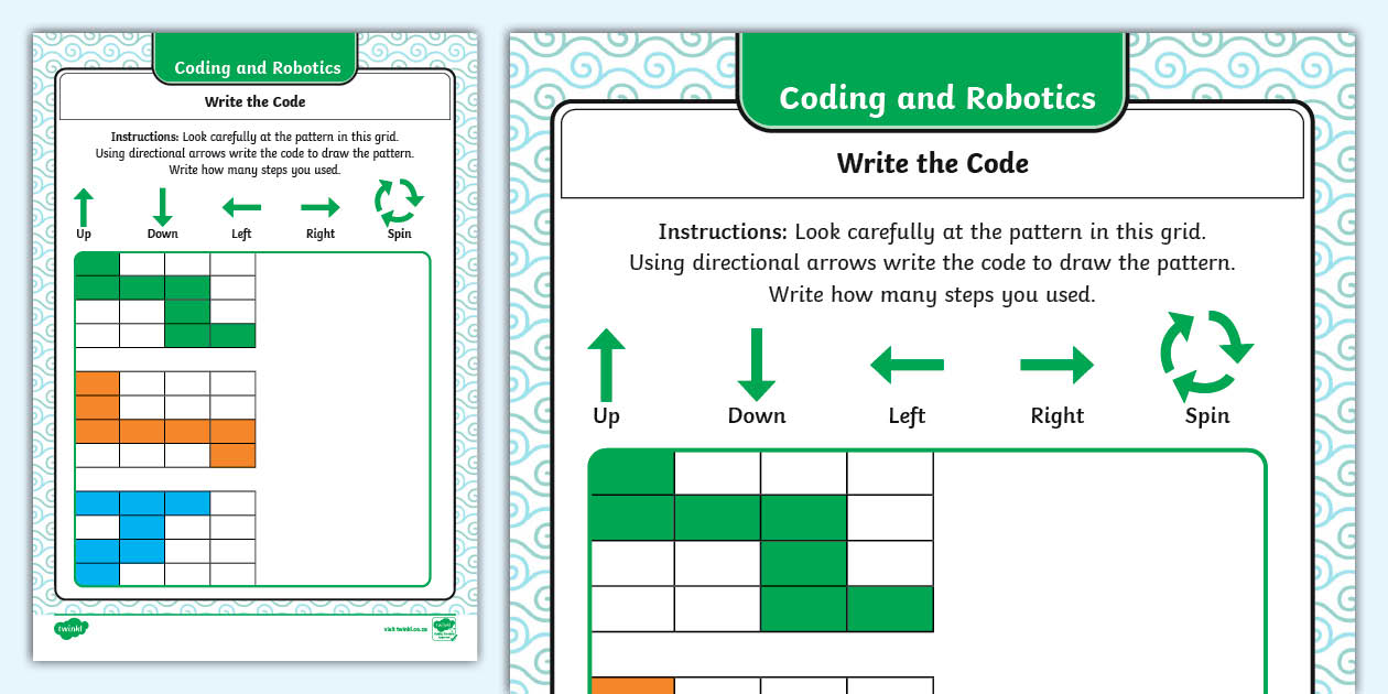 Robotics and Coding Algorithms Write the Code (teacher made)