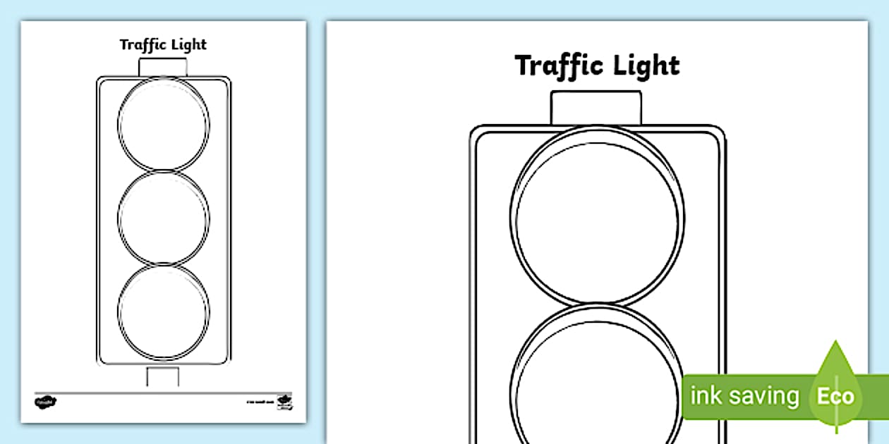 Editable Traffic Light Template - Twinkl