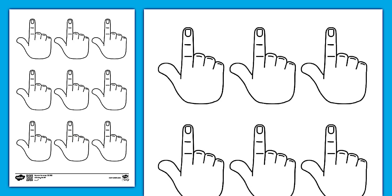 Finger Spaces to Colour Colouring Page (Teacher-Made)
