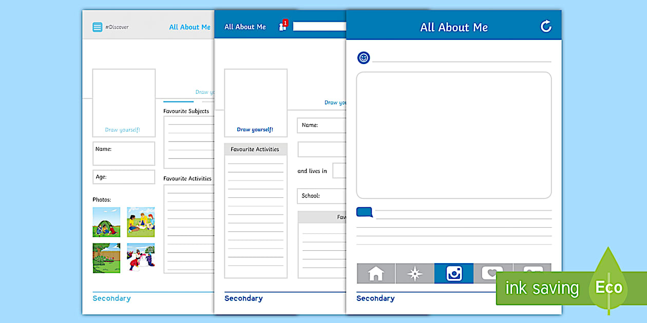 Editable Social Media Profile | Facebook Worksheet - Twinkl