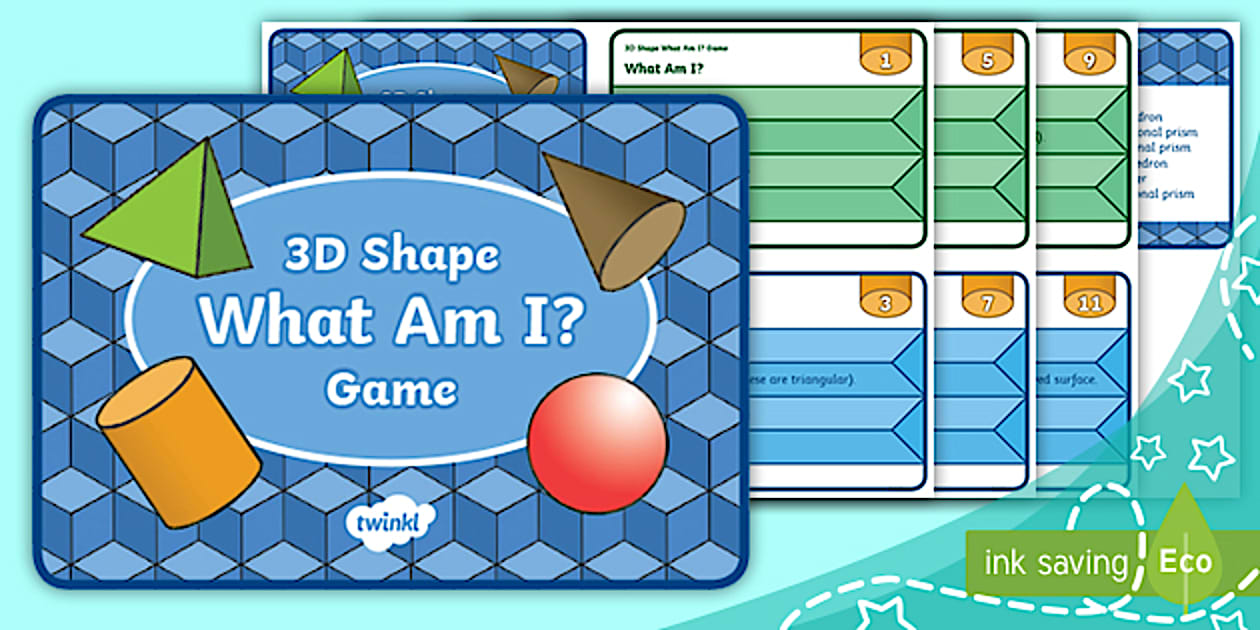 👉 What Am I? Printable 3D Shape Game | Parent Teaching Support
