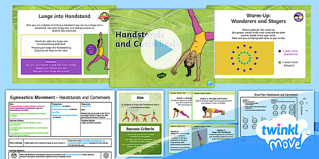 Handstands and Cartwheels - Year 3 PE Gymnastics Lesson