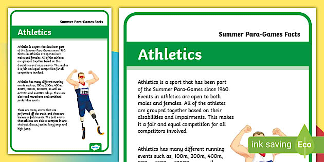 Australia Summer Para-Games Athletics Display Poster