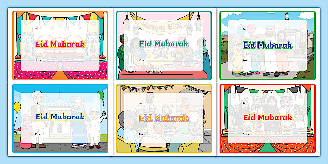 Eid Card Inserts (teacher made) - Twinkl