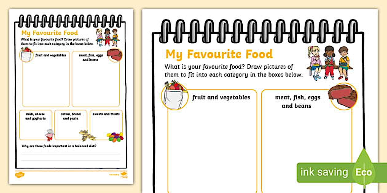 My Favourite Food Activity Sheet