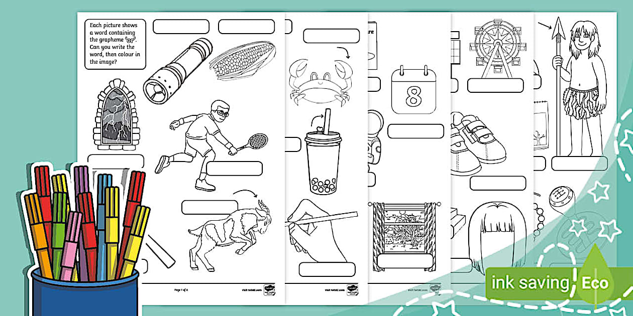 Phonics Colouring Activity (teacher made) - Twinkl