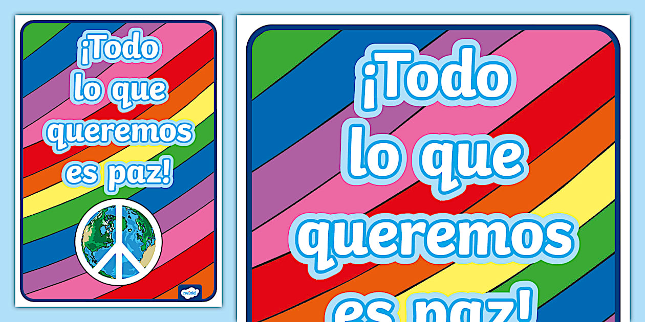 Cartel: Día Internacional de la Paz | Twinkl