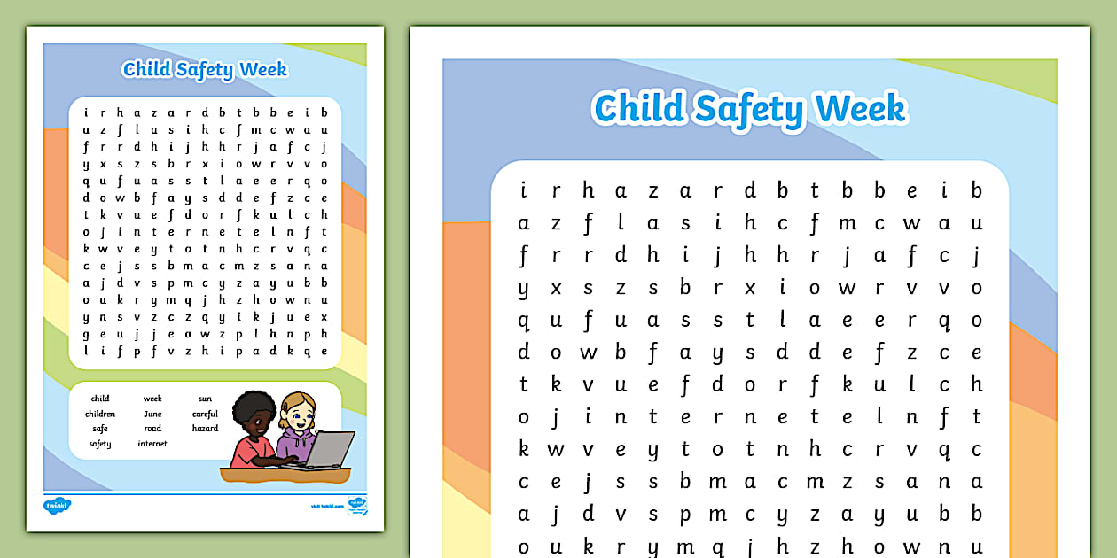 Child Safety Week Word Search (teacher made) - Twinkl