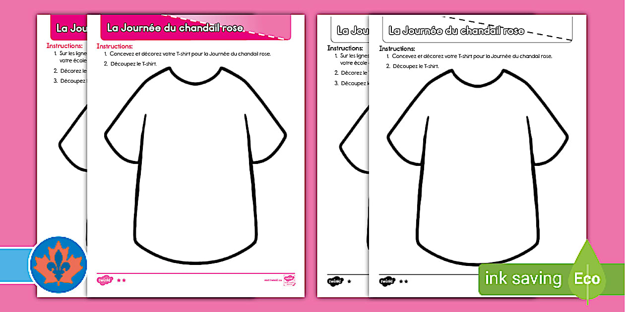 Pink Shirt Day Anti-Bullying Poem Writing Activity French