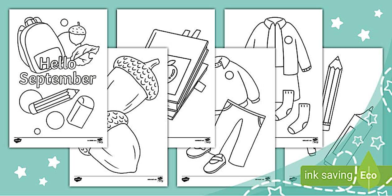 My First September Colouring Pack (Teacher-Made) - Twinkl