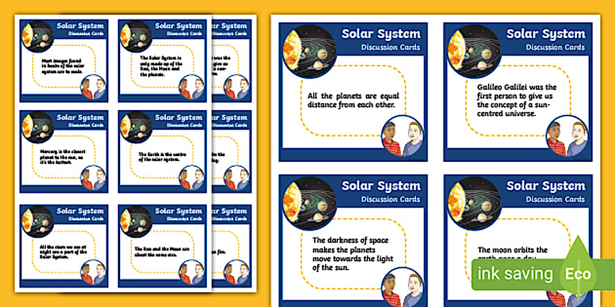 Solar System Discussion Cards (Teacher-Made) - Twinkl