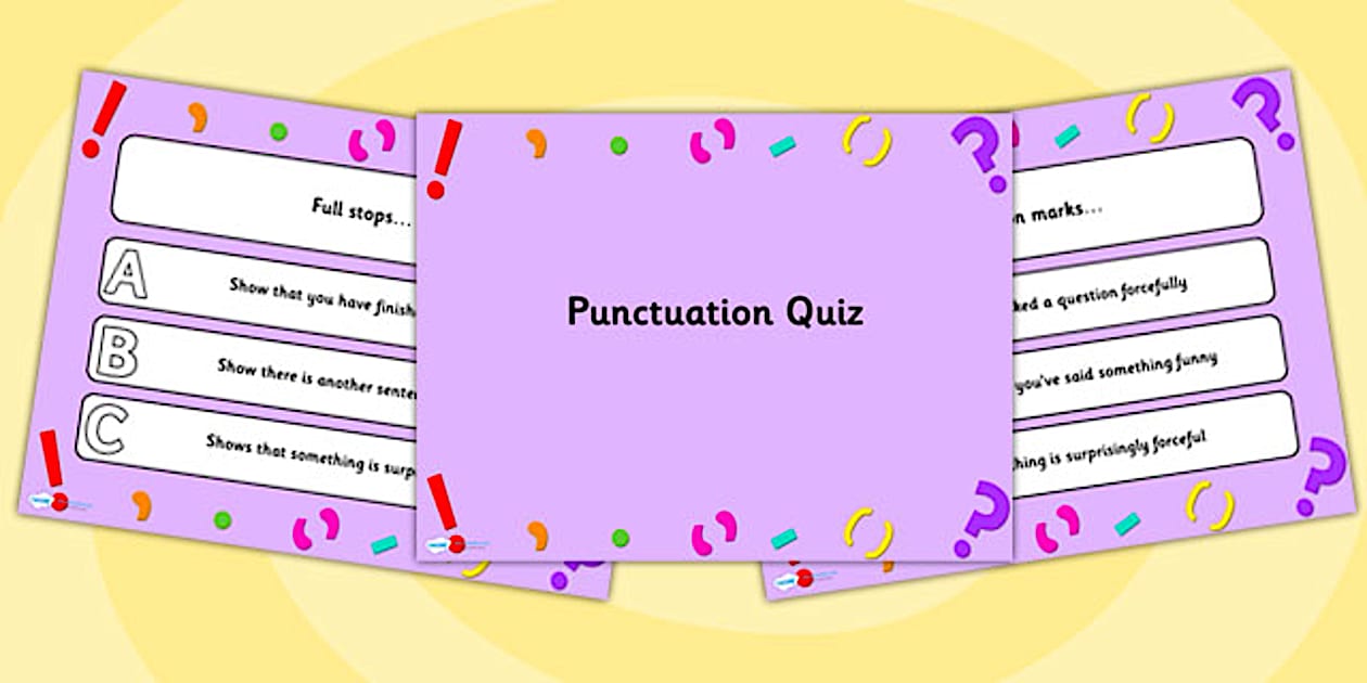 Punctuation Quiz | SPaG PowerPoint (teacher made) - Twinkl