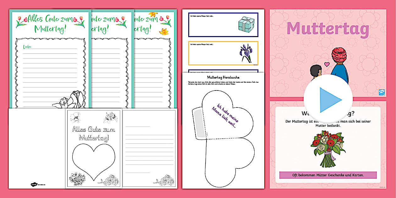 Muttertag - Materialienbündel (professor feito) - Twinkl