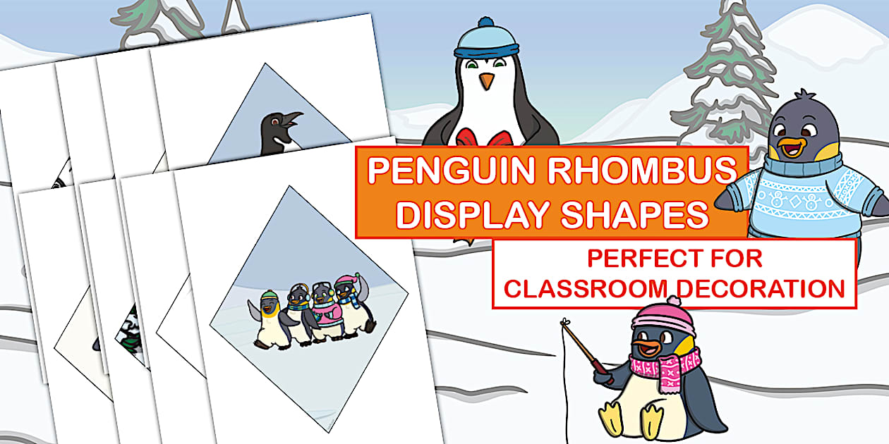 Penguin Rhombus Display Shapes