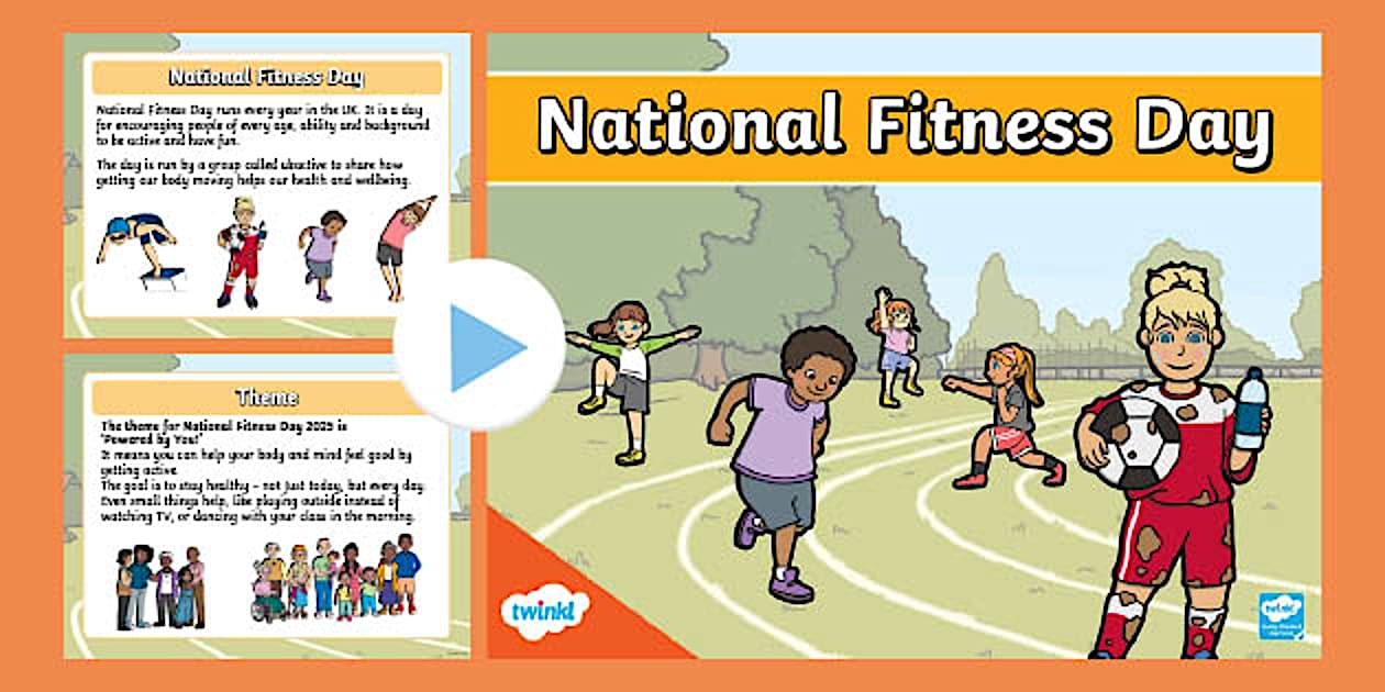 KS1 National Fitness Day PowerPoint (teacher made) - Twinkl