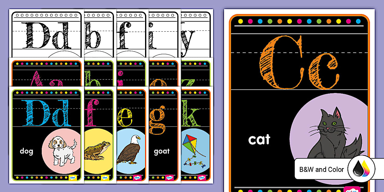 Chalkboard Classroom Alphabet Posters (teacher made)