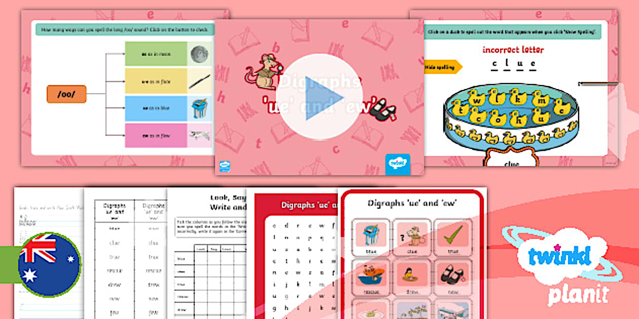 Year 1 Spelling: Digraphs 'ue' and 'ew'