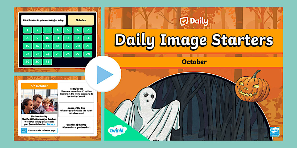 KS2 Twinkl Daily Images Morning Work October PowerPoint