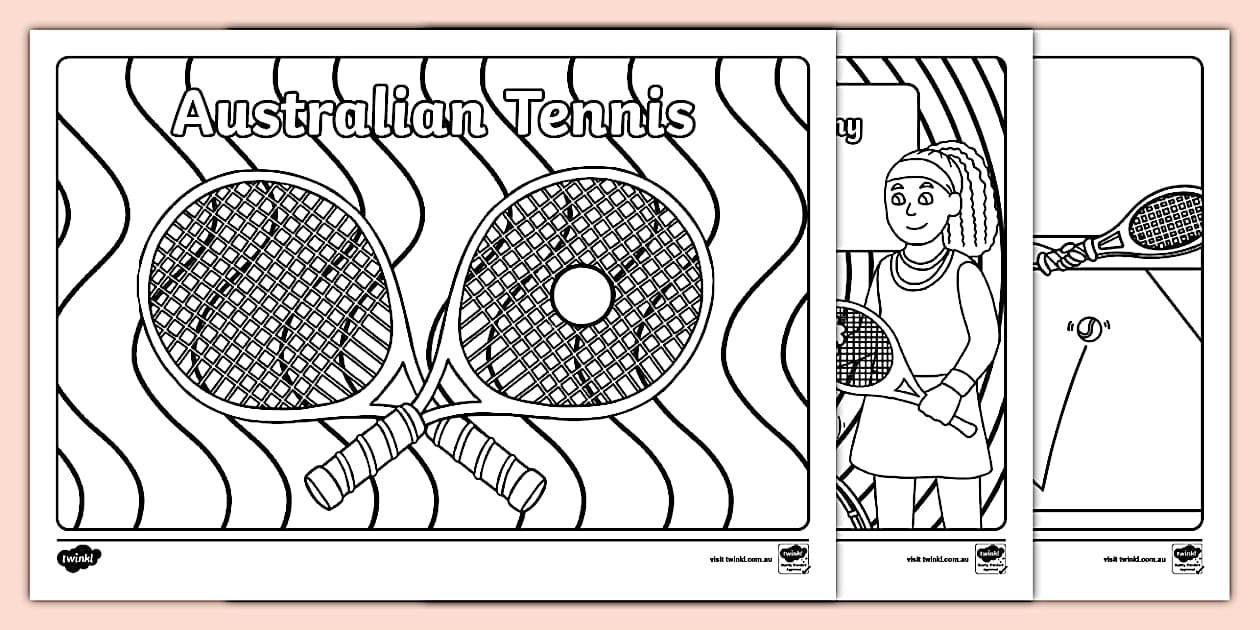Australian Open Colouring Pages (teacher made) - Twinkl