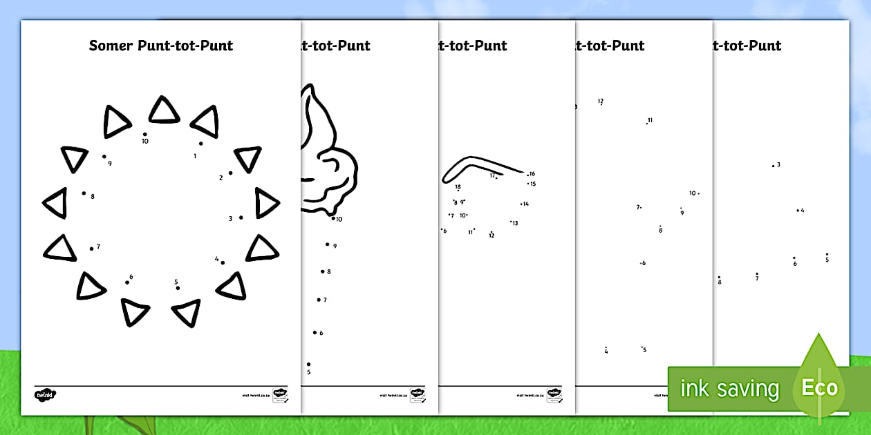 Somer Punt tot Punt Aktiwiteitsbladsy (teacher made)