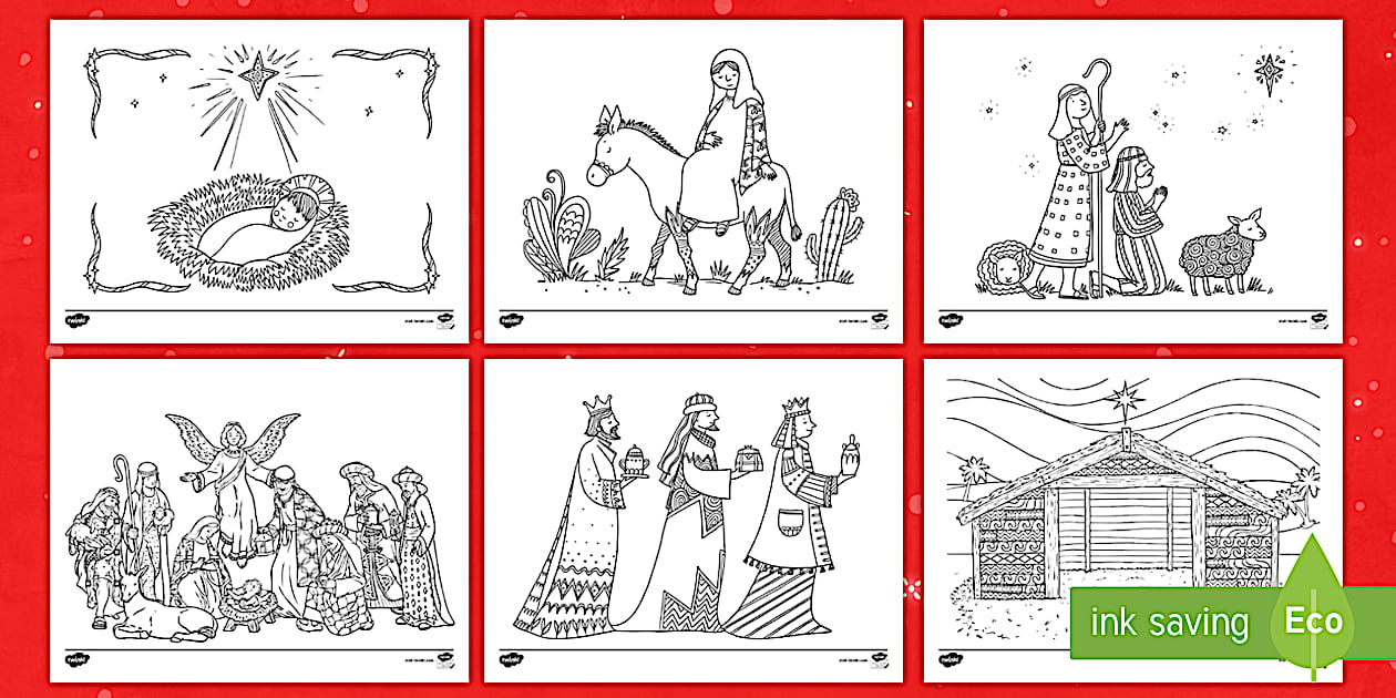 Nativity Coloring Pages | Resource | Twinkl USA - Twinkl