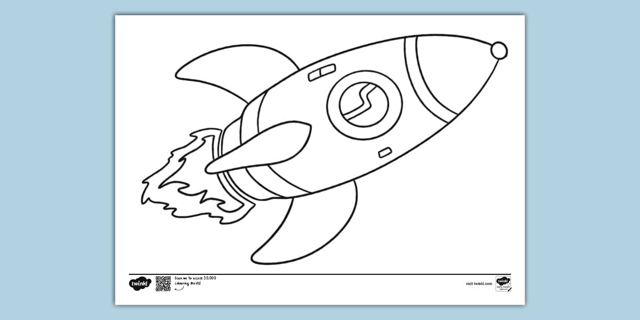 Rocket Colouring | Colouring Sheets (teacher made) - Twinkl
