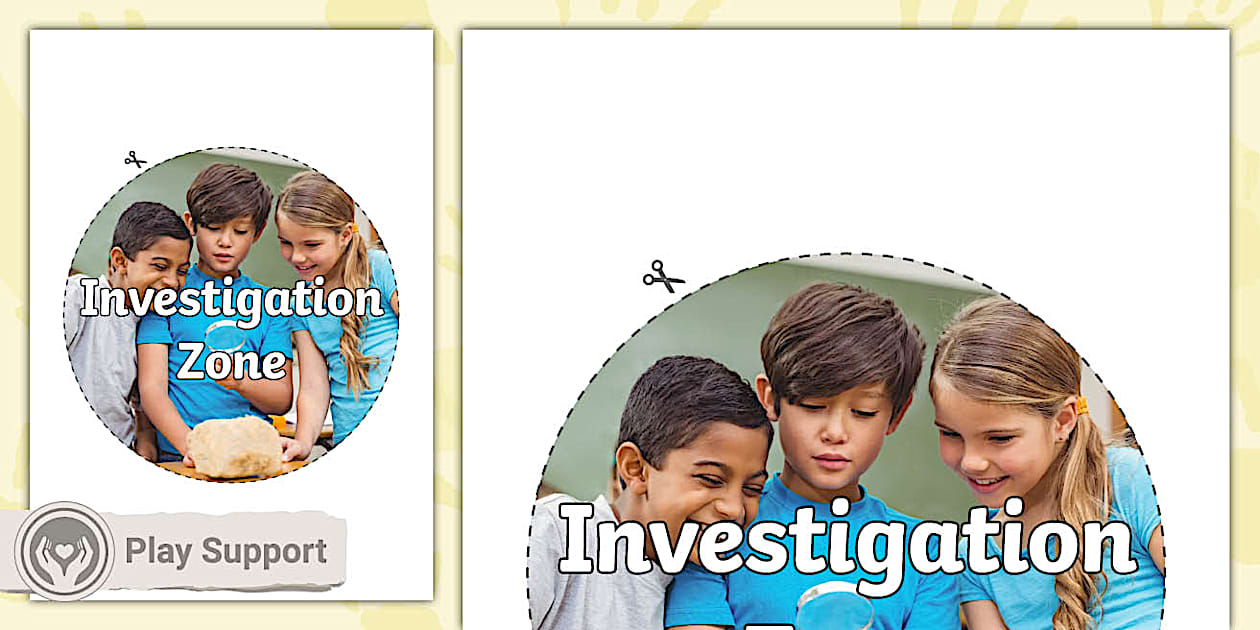 Investigation Zone Cut-Out Photo Display Poster - Twinkl