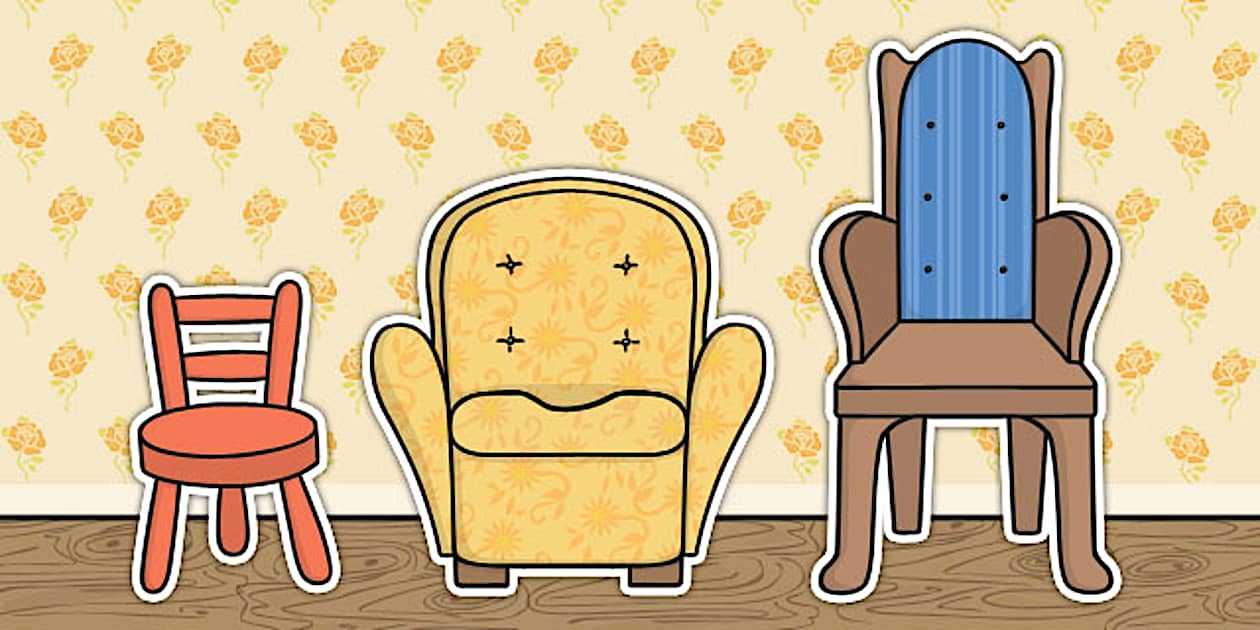 Goldilocks and The Three Bears Chair Cut Outs (teacher made)