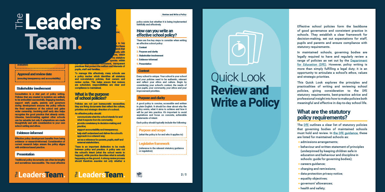 Policy Writing and Review
