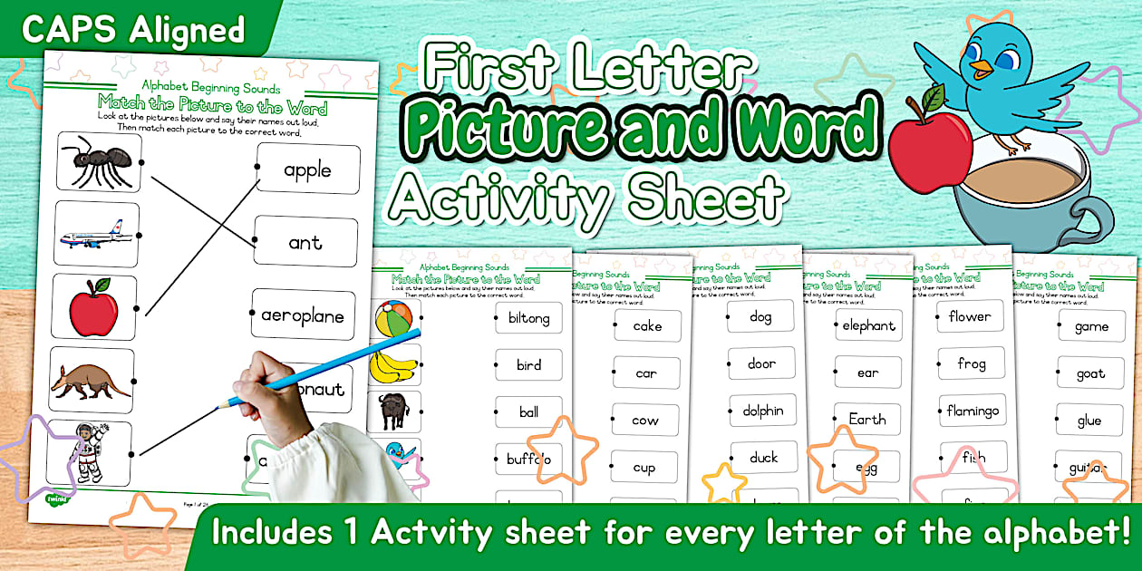 FP First Letter Picture and Word Activity Sheet (CAPS)