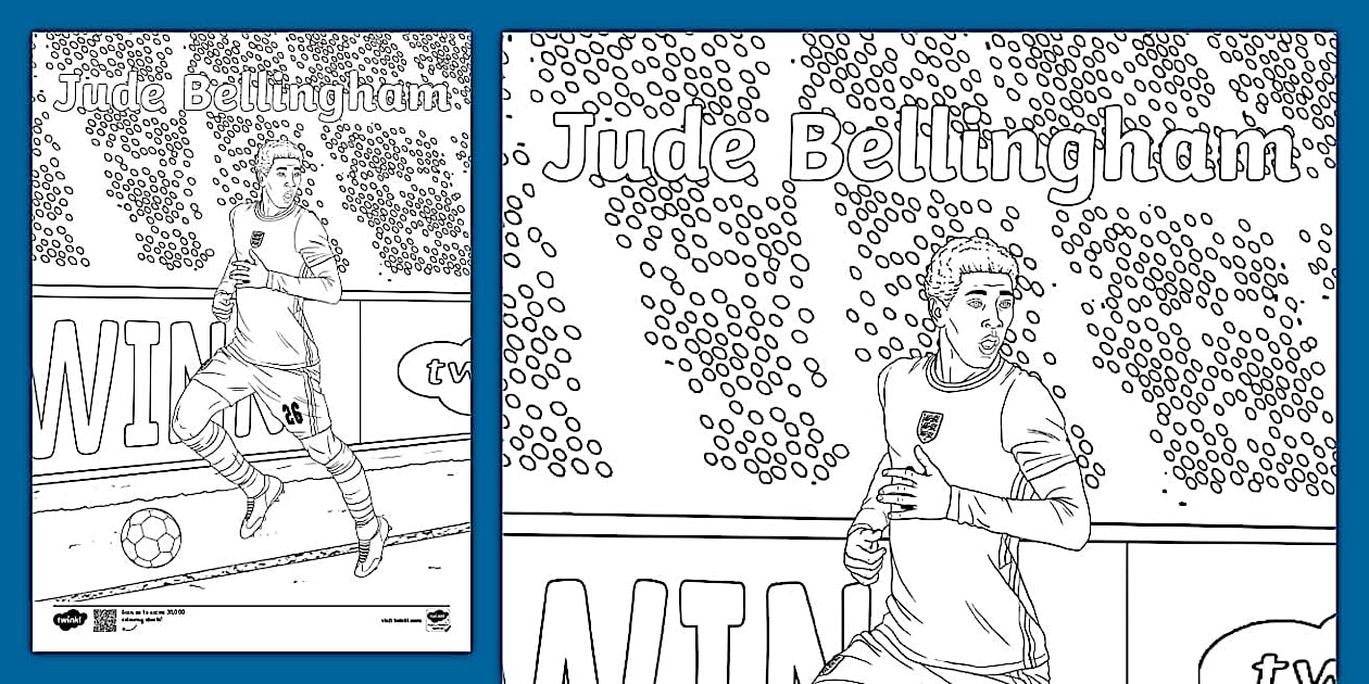 Jude Bellingham Colouring Sheet (teacher made) - Twinkl