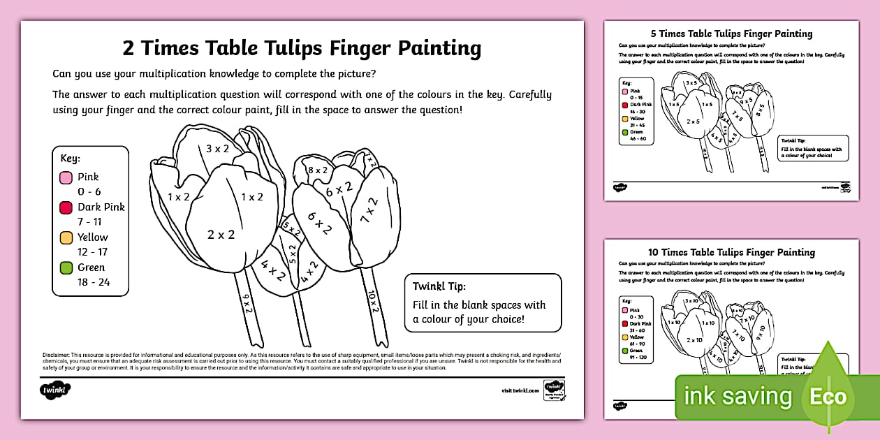 Tulips Finger Painting Art Activity (teacher made) - Twinkl