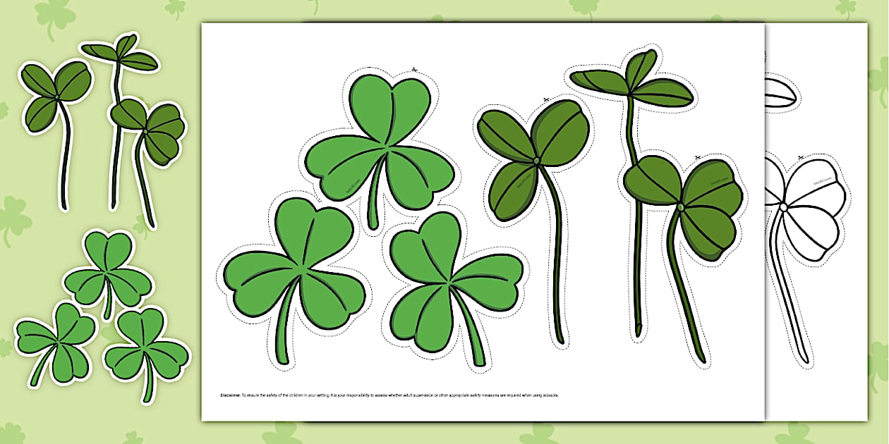 Shamrock Display Cut-Outs (teacher made) - Twinkl