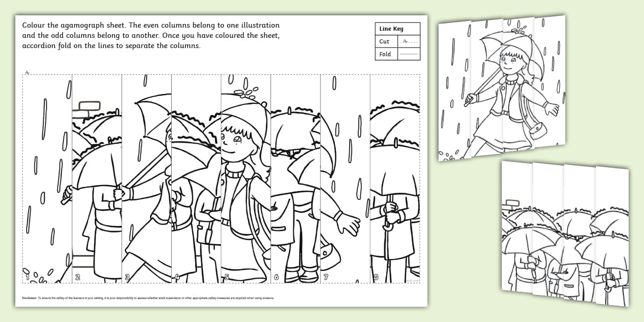 Rainy Day Agamograph (teacher made) - Twinkl