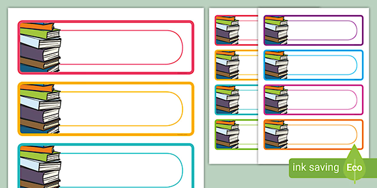 Books Table Name Tags (teacher made) - Twinkl